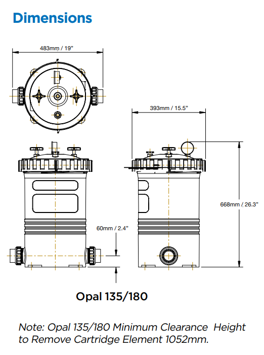 WATERCO OPAL 180 CARTRIDGE FILTER – Dural Pool Shop